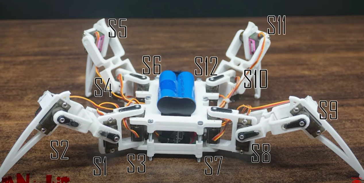 How to make a spider robot using Arduino